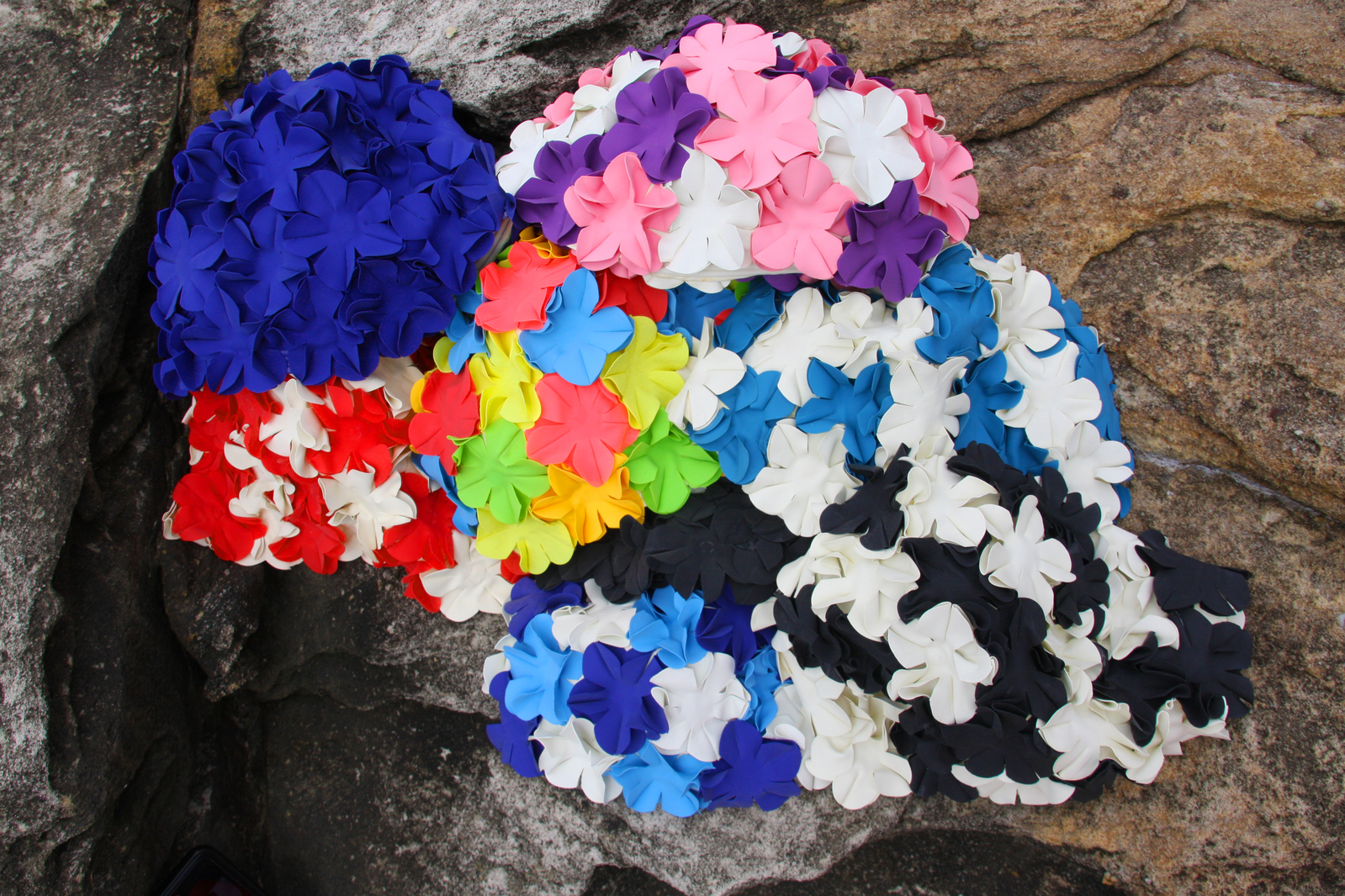 Flower Swim Caps,Rubber Swim Caps, Retro,Eyeline,Eyeline Australia